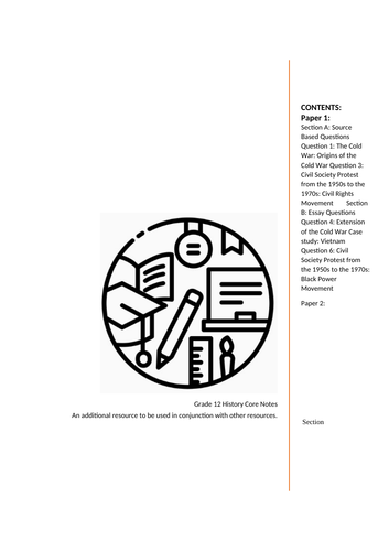 Grade 12 History Core Notes | Teaching Resources Grade 12 History Core Notes | Teaching Resources