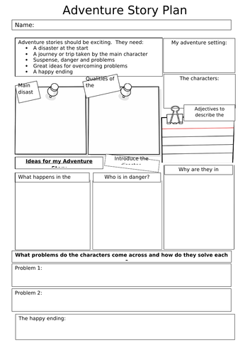 Adventure story template | Teaching Resources