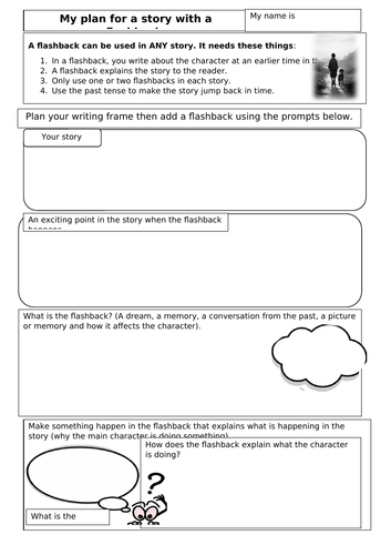 Flashback story template | Teaching Resources
