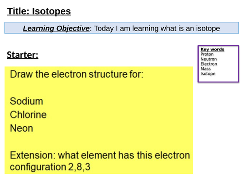 KS3 Isotopes | Teaching Resources