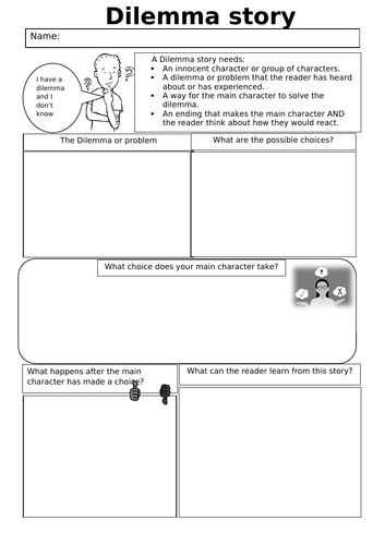 Dilemma story writing template KS1 and 2 | Teaching Resources