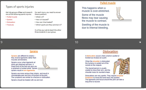 KS3 sports injuries muscles | Teaching Resources