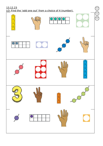 Y1 maths - odd one out | Teaching Resources