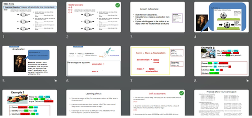 KS3/4 F=ma | Teaching Resources