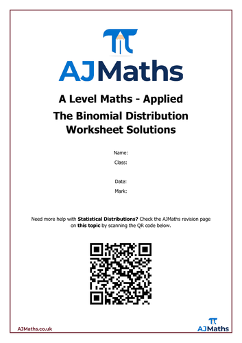 A Level Maths | Binomial Distribution | Teaching Resources