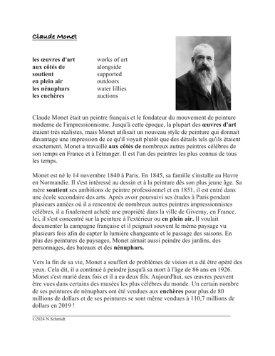 Claude Monet Biographie en Français: French Biography on Famous Artist ...