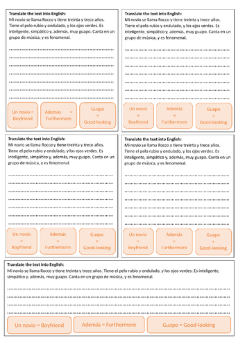 Viva 1, Module 4.2 - De qué color tienes los ojos | Teaching Resources