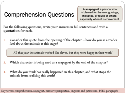 Animal Farm - Analysing Chapter 6 | Teaching Resources