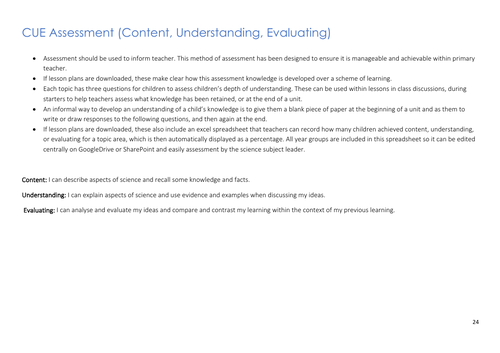 KS1 and KS2 Science Assessment (for Subject Leaders) | Teaching Resources