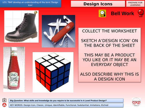 DESIGN ICONS- GCSE/ A Level | Teaching Resources