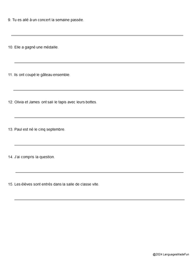Le Passé Composé et le Négatif - Forming the negative in the past tense ...