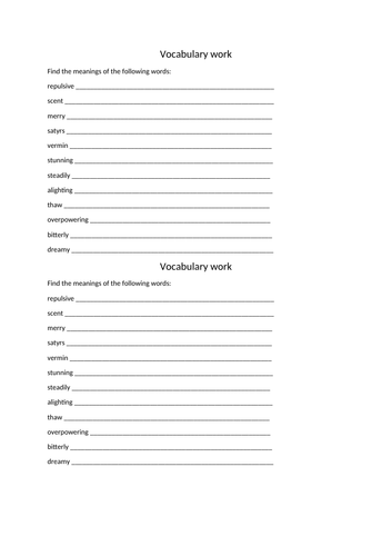 The Lion, the Witch and the Wardrobe Reading Resource | Teaching Resources