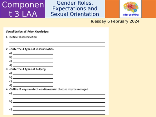 Gender Roles, Identity and Sexual Orientation (Cultural Factors) - BTEC ...