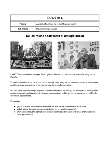 Spanish Speaking Cards Full Set (AQA AS/A level) | Teaching Resources