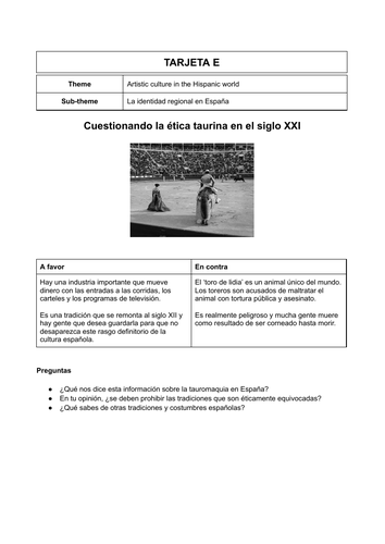 Spanish Speaking Cards Full Set (AQA AS/A level) | Teaching Resources