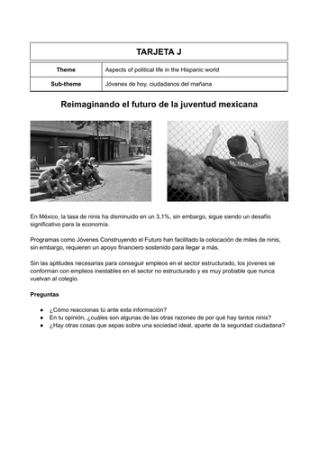 Spanish Speaking Cards Full Set (AQA AS/A level) | Teaching Resources