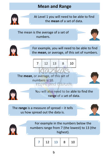 Mean and Range Workbook - Level 1 Functional Skills Maths | Teaching ...