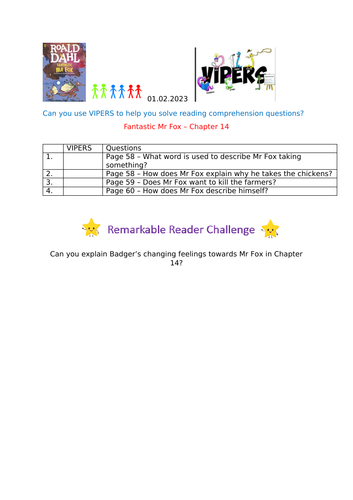 Whole Class guided reading - Fantastic Mr Fox KS2 | Teaching Resources
