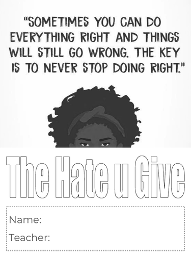 The Hate U Give Novel Booklet | Teaching Resources