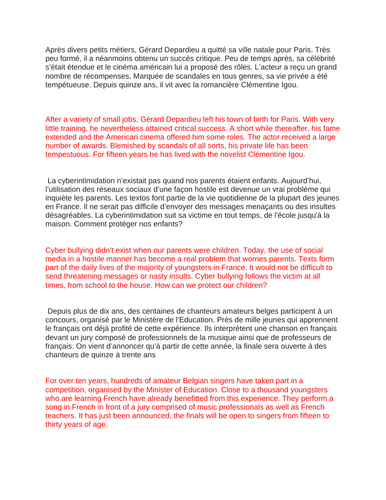 AS Level French - translation exercises from French to English ...