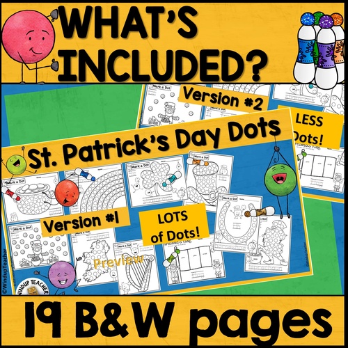 St. Patrick's Day Bingo Dot Dauber Worksheets - Do-A-Dot Marker ...