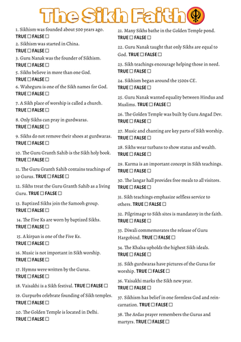 Sikhism Introduction | Teaching Resources