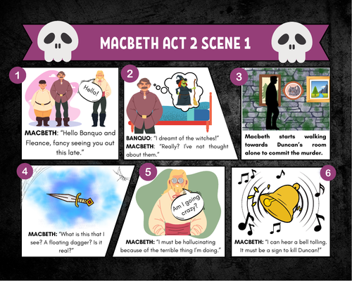 Macbeth Act 2 Storyboard | Teaching Resources