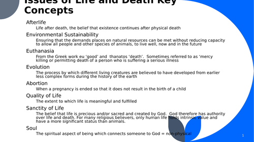 Eduqas Route A Issues of Life and Death Christianity/Islam | Teaching ...