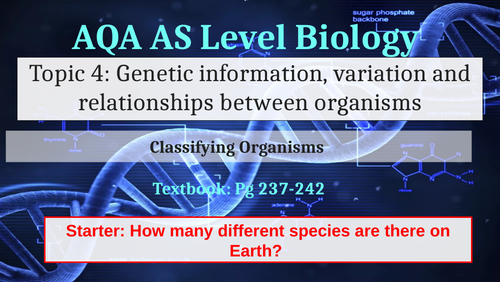 AQA Biology Unit 4 Variation between Organisms | Teaching Resources