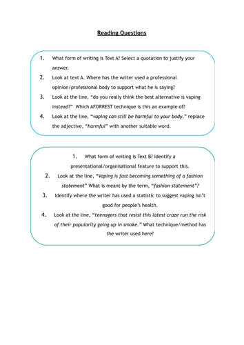 Functional Skills English Level 1 and 2 Reading/Writing Revision ...