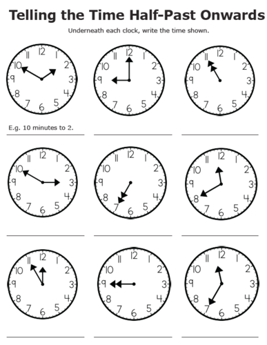 Enhance Time-Telling Skills with Differentiated Worksheets: Past & To ...