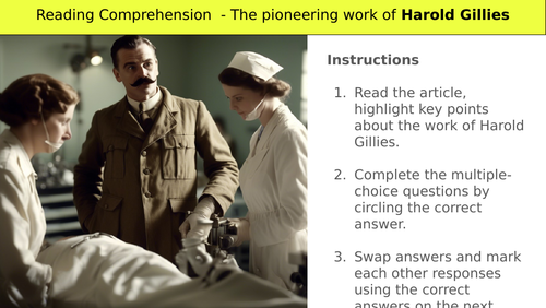 Harold Gillies - impact of World War upon Surgery | Teaching Resources