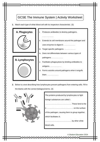 AQA GCSE Biology - Health and Disease Pack - 20 Activity Worksheets ...
