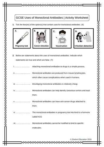 AQA GCSE Biology - Health and Disease Pack - 20 Activity Worksheets ...