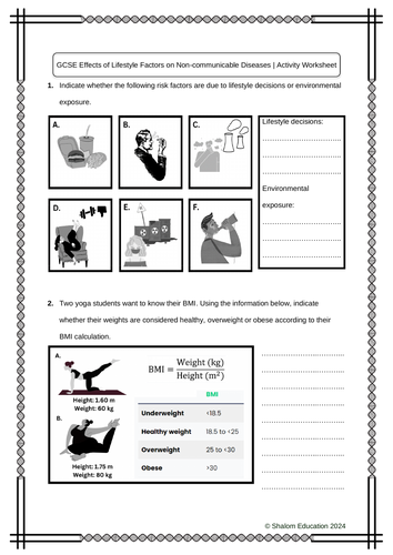AQA GCSE Biology - Health and Disease Pack - 20 Activity Worksheets ...