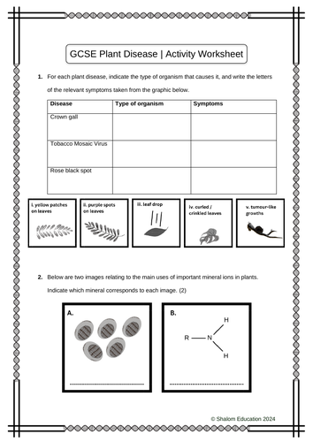 AQA GCSE Biology - Health and Disease Pack - 20 Activity Worksheets ...