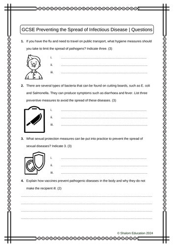 AQA GCSE Biology - Health and Disease: 40 Activity + Practice Question ...