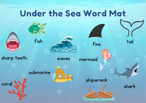 Under the Sea Word Mat | Teaching Resources