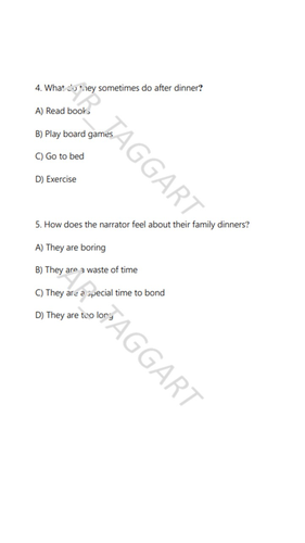 CEFR A2 - COMPREHENSION - AT HOME - FAMILY DINNERS | Teaching Resources