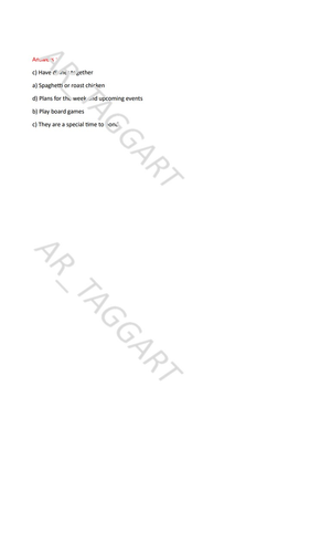 CEFR A2 - COMPREHENSION - AT HOME - FAMILY DINNERS | Teaching Resources