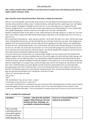 KS3 Gothic cover worksheets | Teaching Resources