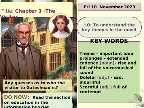 Jane Eyre - KS3 Lesson Plan Chapter 3- The Visitor | Teaching Resources