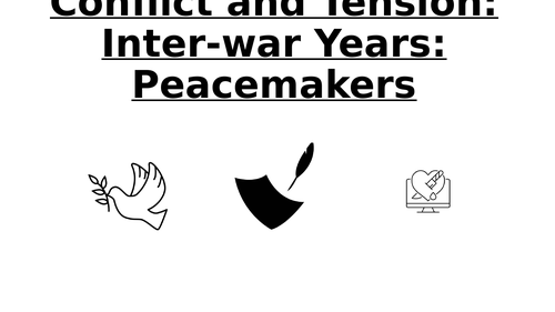 AQA: Conflict and Tension Inter-War Years: Peacemakers knowledge ... AQA: Conflict and Tension Inter-War Years: Peacemakers knowledge ...