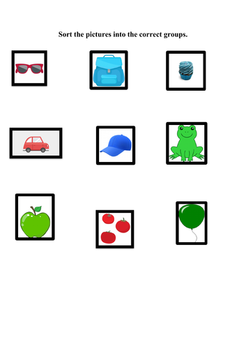 Sorting objects Lesson | Teaching Resources