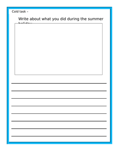 Cold Task Reccount | Teaching Resources