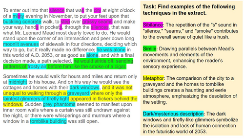 English Language Paper One Example (AQA): The Pedestrian | Teaching ...
