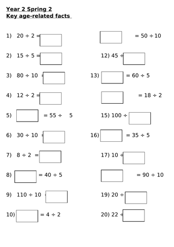 Key age related facts | Teaching Resources