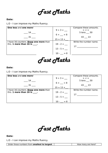 Spring 2 Year 1 Fast Maths | Teaching Resources Spring 2 Year 1 Fast Maths | Teaching Resources