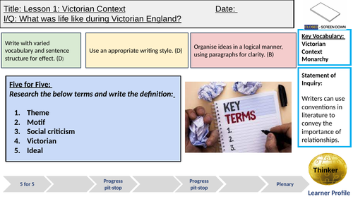 A Christmas Carol: Context (Introductory Lesson) | Teaching Resources