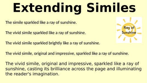 Extending Similes to describe the weather | Teaching Resources